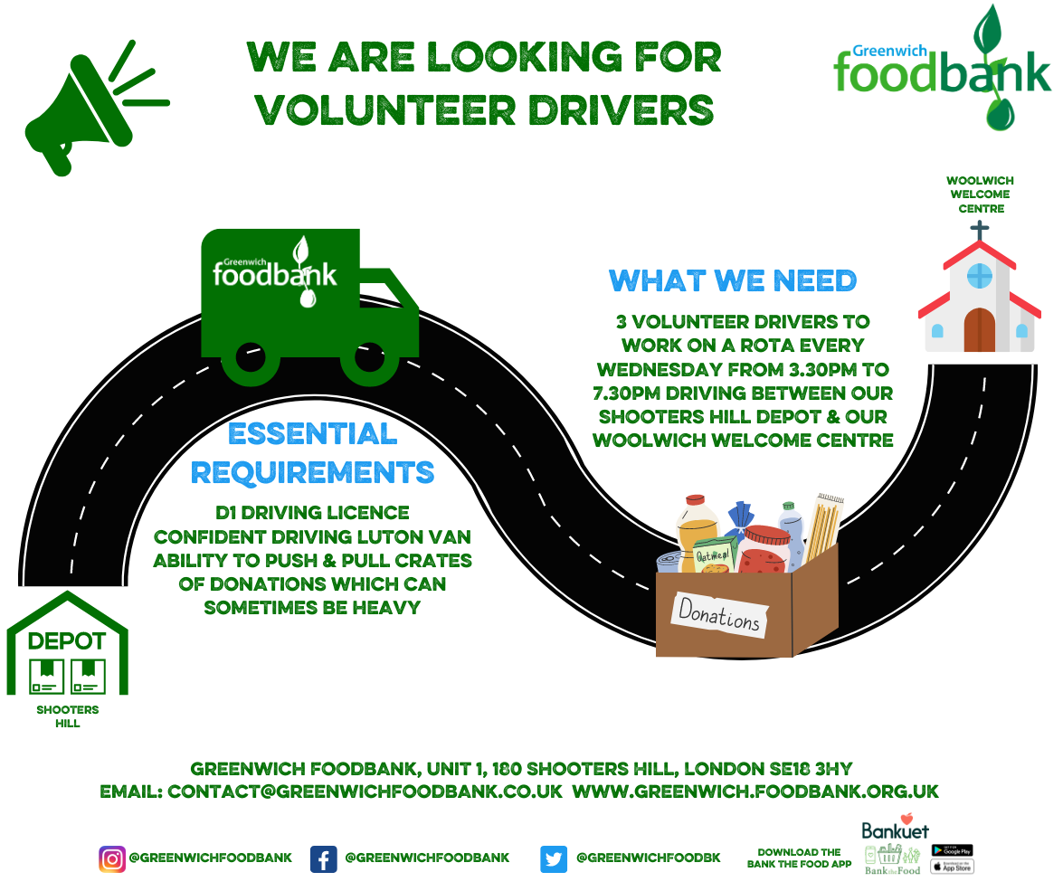 Volunteer Drivers | Greenwich Foodbank